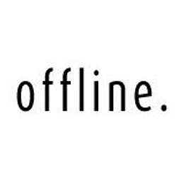 offline logo black